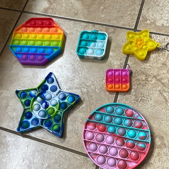 Toys | Fidgets 6 Piece Shapes Pop It Bundle | Poshmark